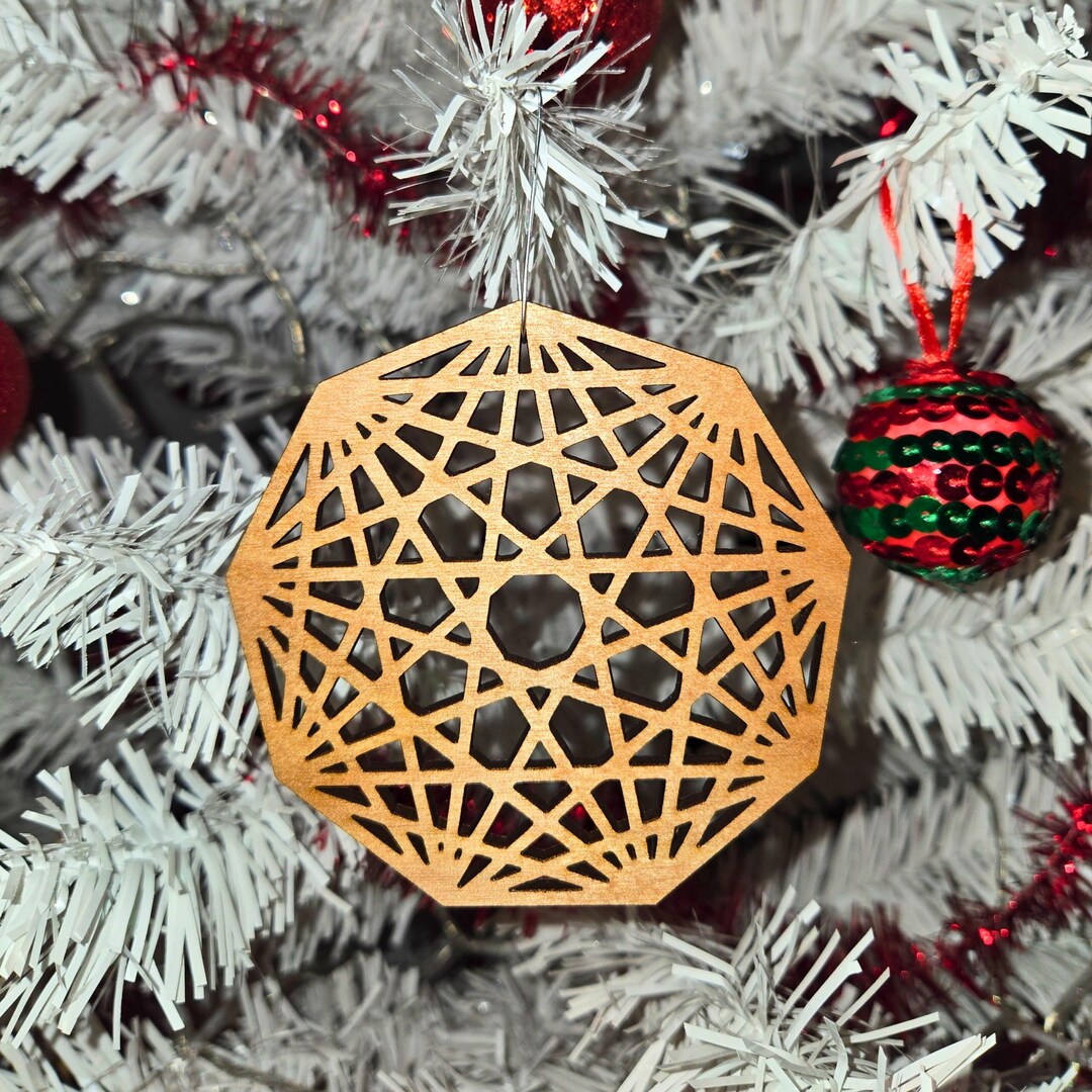 Nonagon Holiday Ornament, Wood Christmas Decoration, King Gizzard and ...