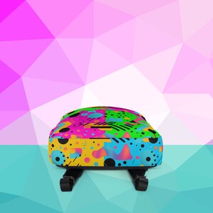 Neon 90s Backpack, Vibrant Retro School Supplies, Back to School ...