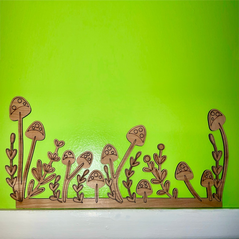 Mushroom Door/window Topper, Nature Themed Wall Decor, Handcrafted Wood ...
