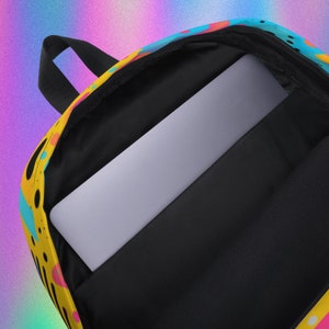Neon 90s Backpack, Vibrant Retro School Supplies, Back to School ...