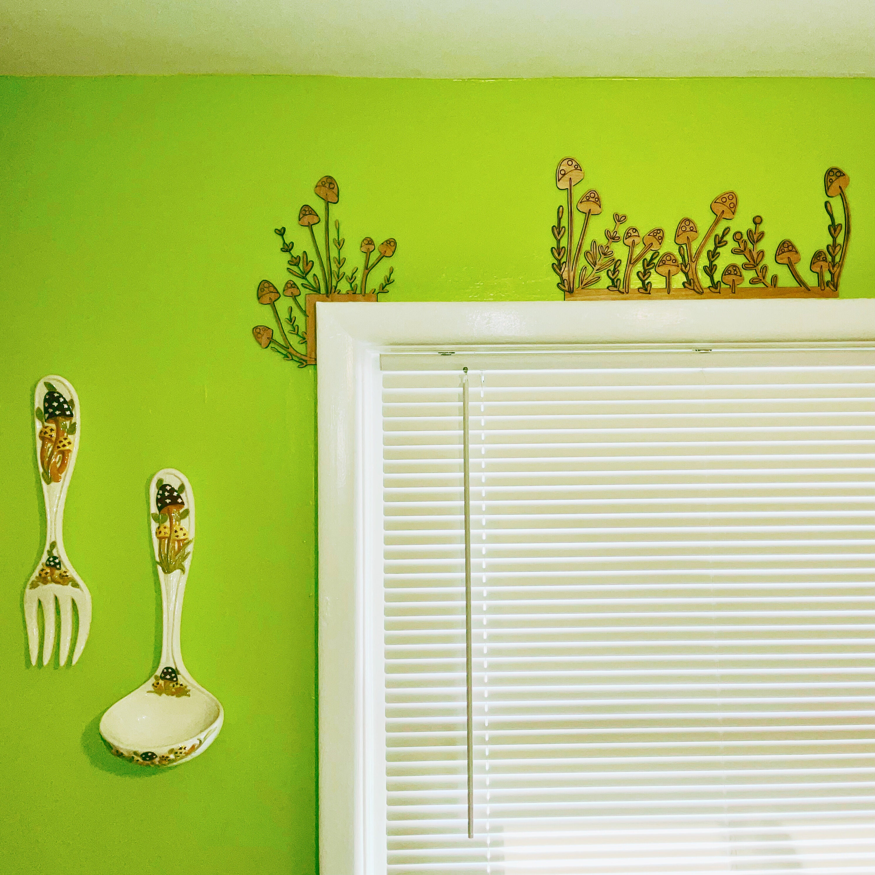 Mushroom Corner Door/window Topper, Nature Themed Wall Decor ...