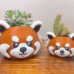 Red Panda Planter, Panda Gifts, Red Panda Pot, Animal Lover, Mothers ...