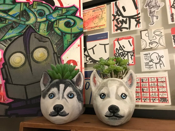 Custom Husky Planter Personalized Gift Mother's Day - Etsy