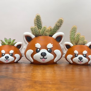 Red Panda Planter, Panda Gifts, Red Panda Pot, Animal Lover, Mothers ...