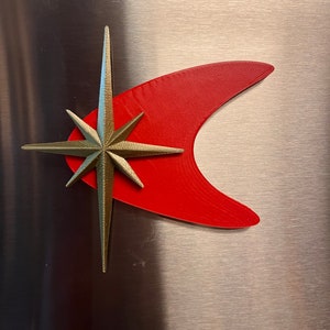 Mid Century Modern Boomerang Magnets, Retro Atomic Starburst, 1960s MCM ...