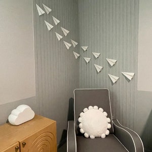 Paper Airplane Wall Decor, 3D Paper Plane Sculpture, Aviation Wall Art ...