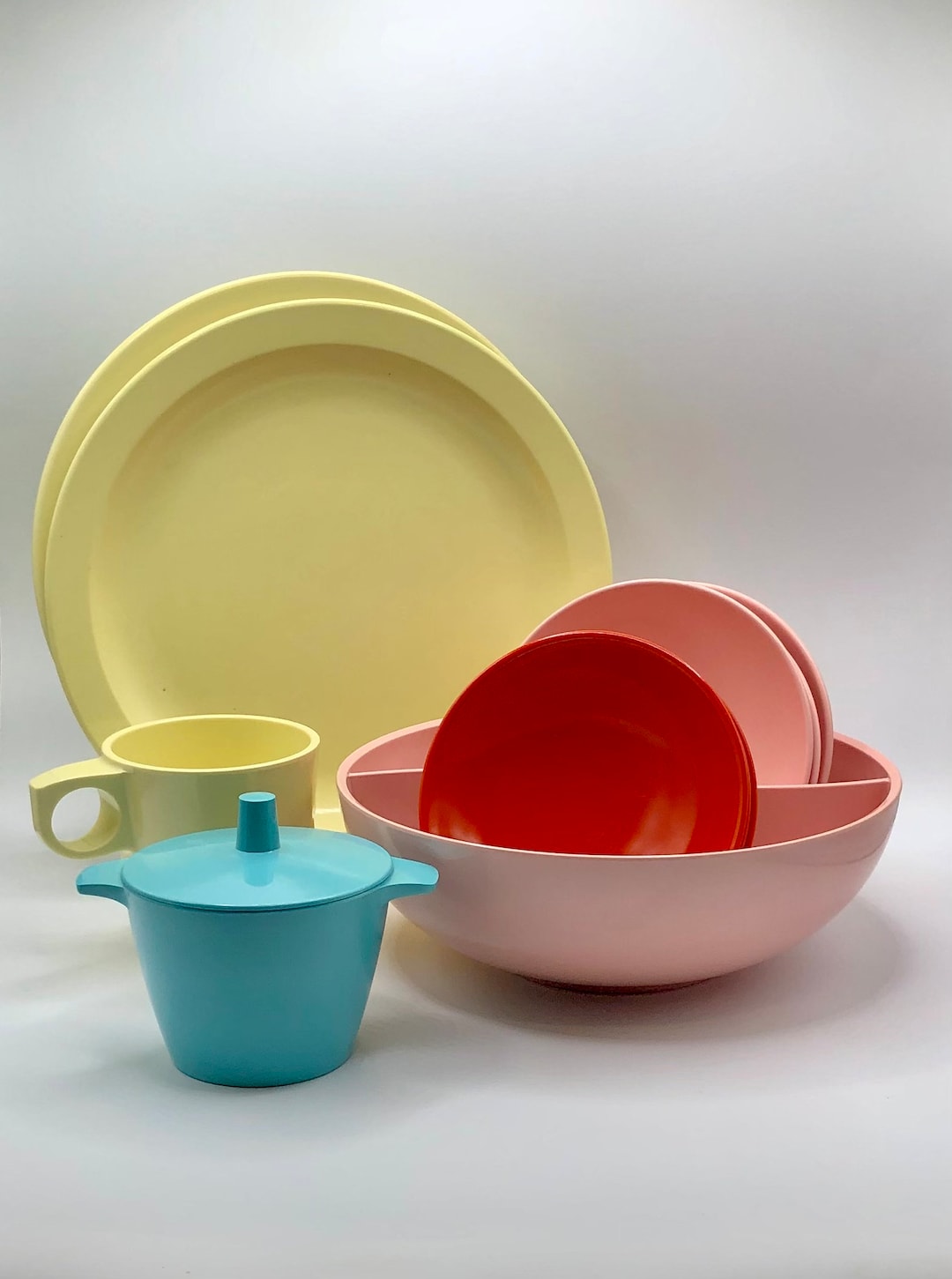 Vintage Melamine Dinnerware, Melmac Dishes, Stylized Dinnerware ...