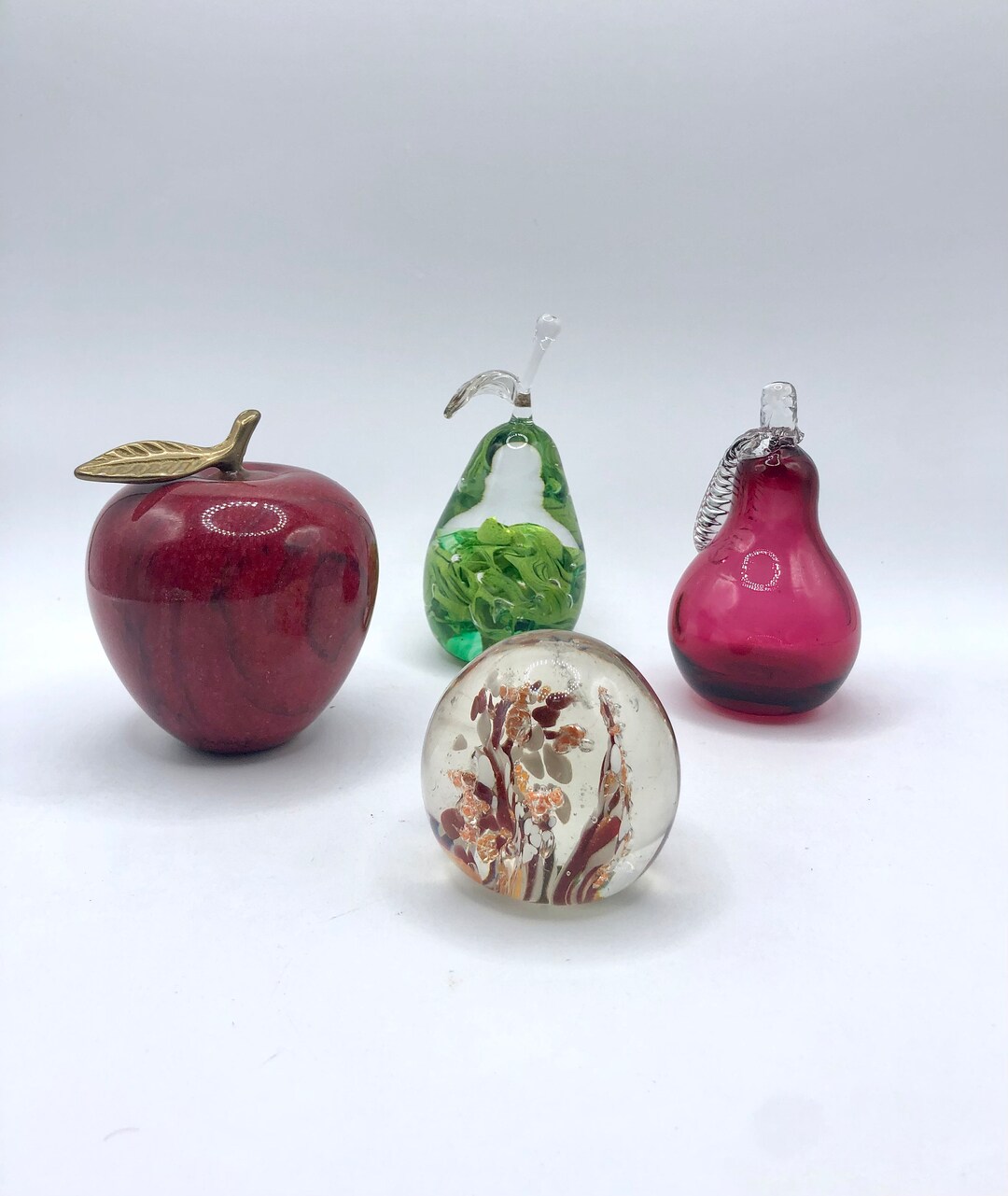 Vintage Paperweight Glass Art Paperweight Rossi Pear - Etsy