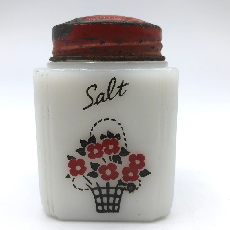Vintage Milk Glass Shakers Salt & Pepper Shakers Tipp City - Etsy