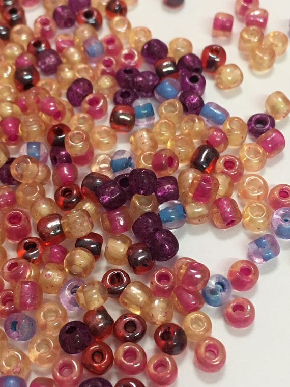 Rainbow Glass Beads Glass Beads Rainbow Beads400 Beads Etsy