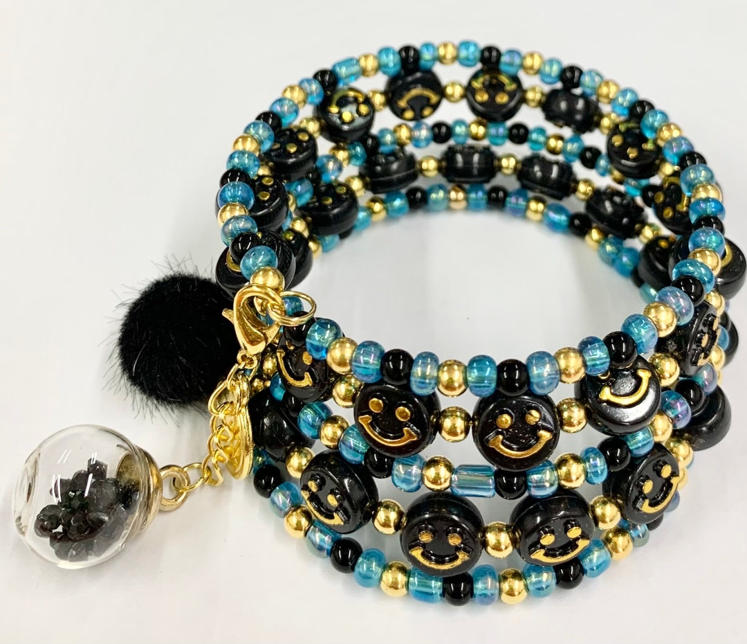 Smiley Face Memory Wire Bracelet - Etsy