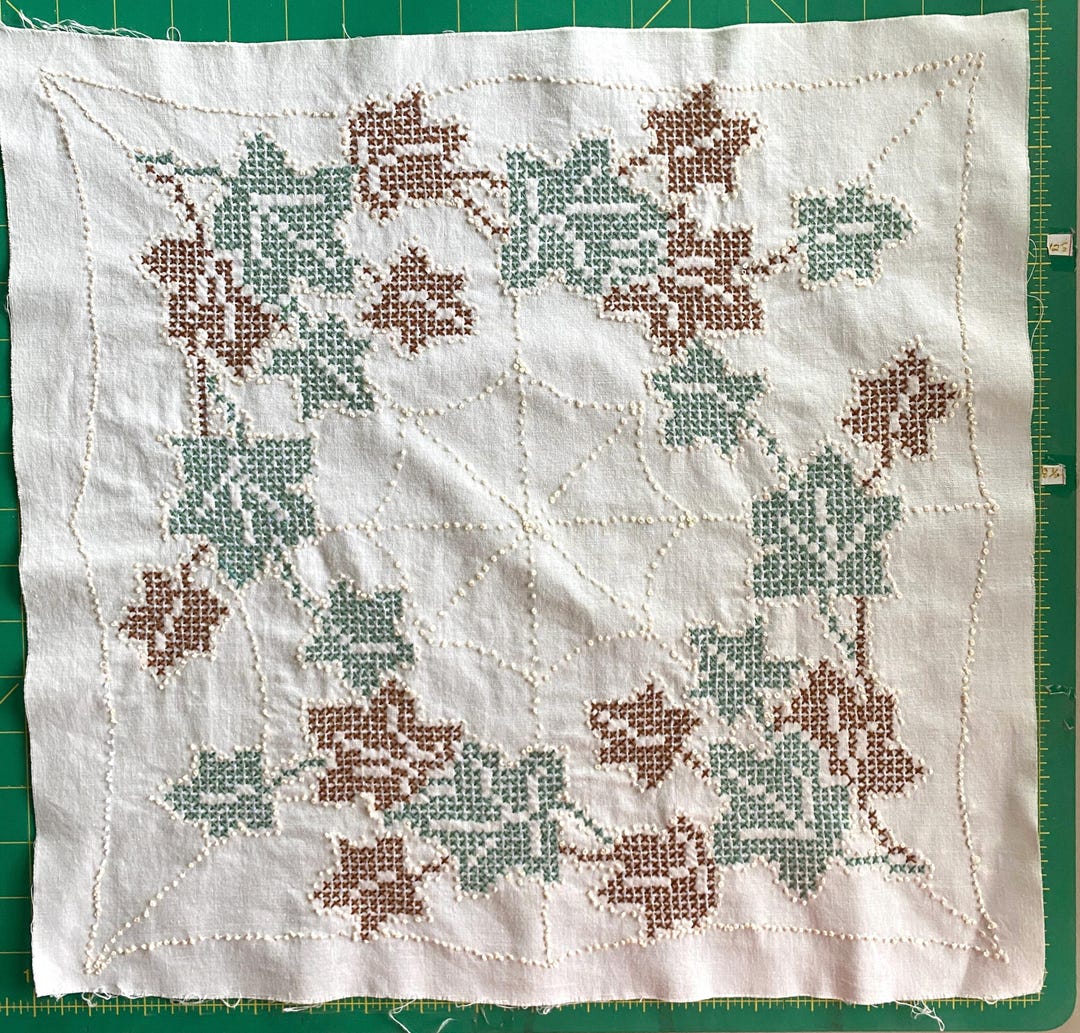 Hand Embroidered Unfinished Quilt Blocks, Lot of 12 Quilt Blocks ...