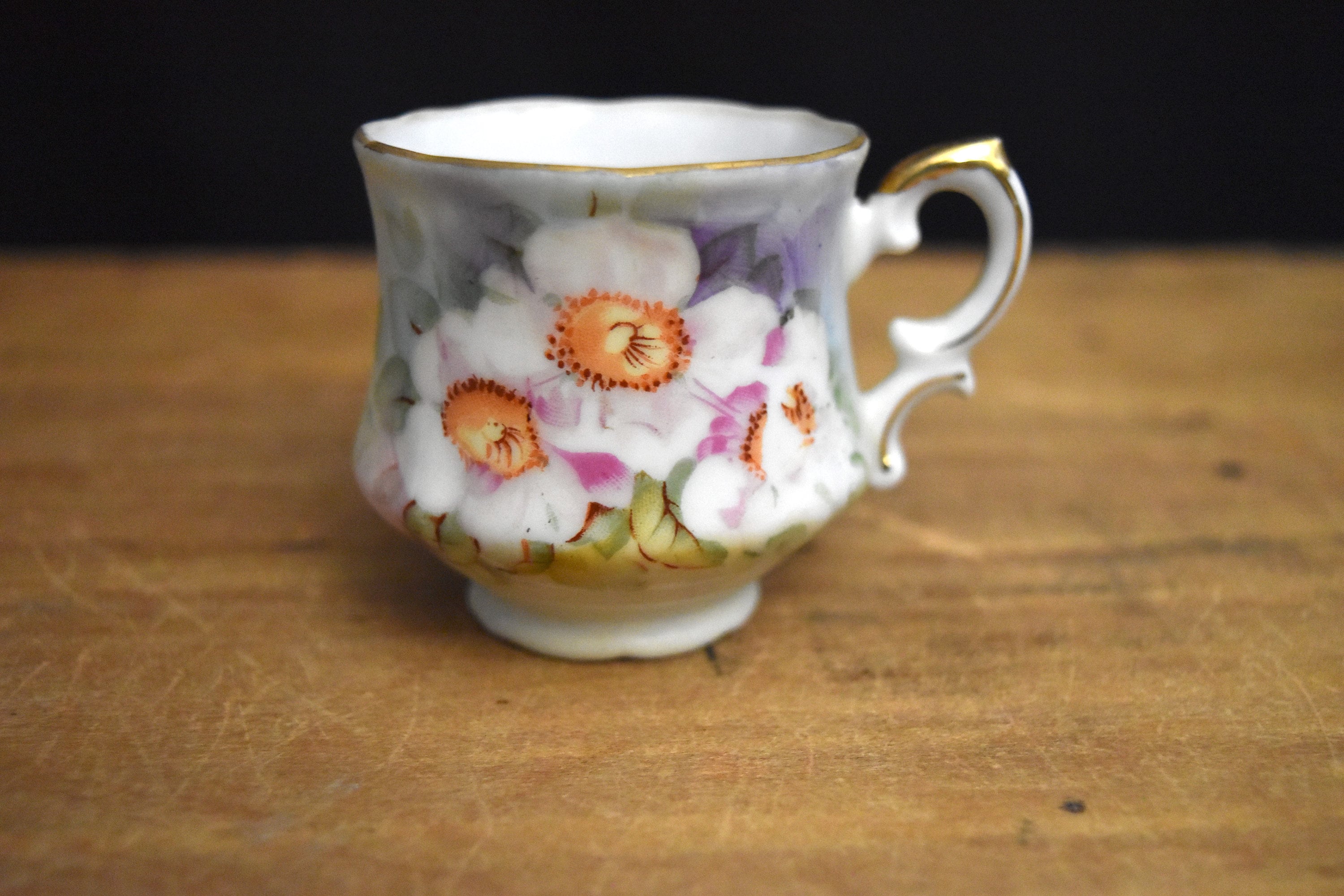 Lefton Hand Painted Magnolia China Cup and Saucer Set - Etsy