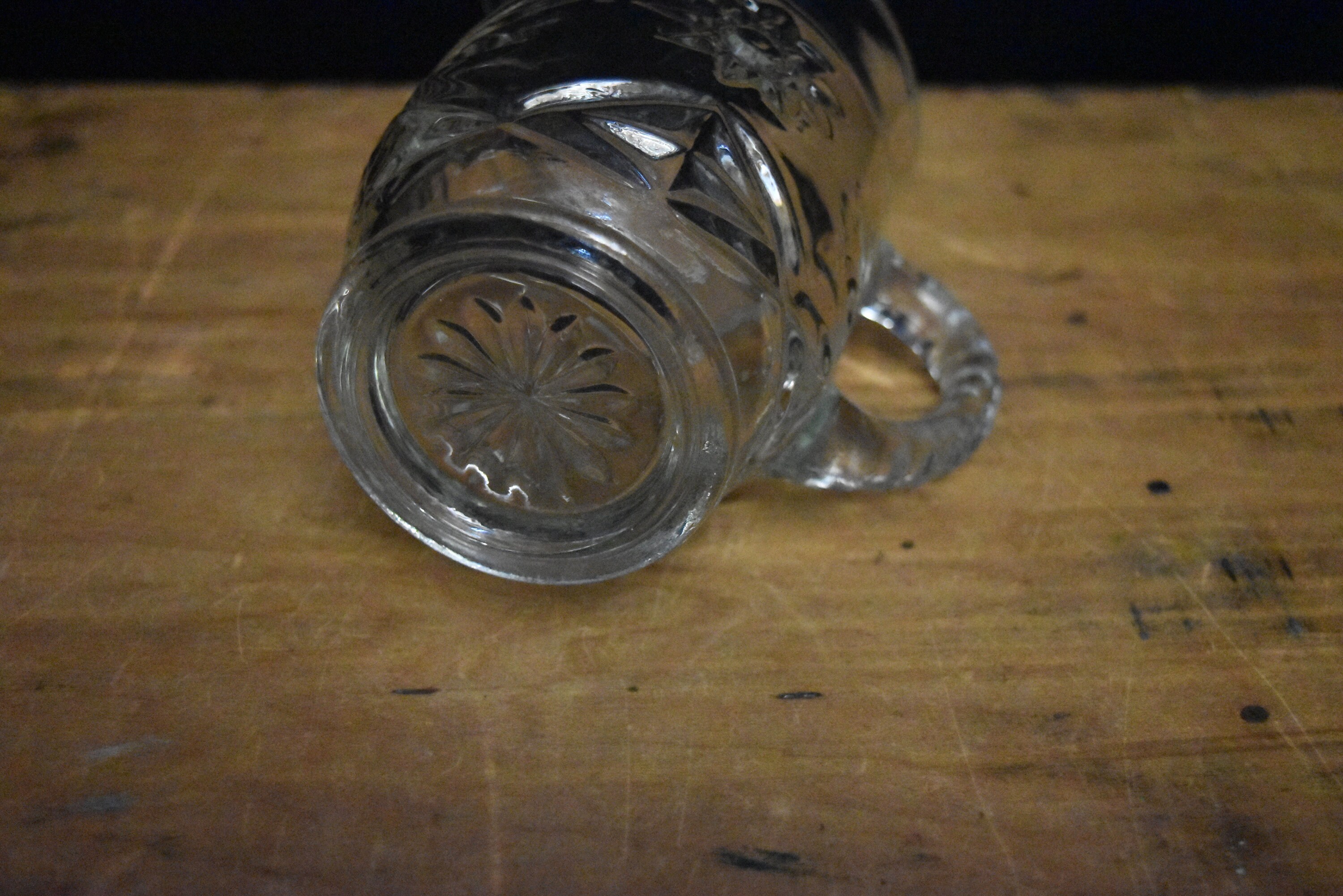 Anchor Hocking Early American Prescut Glass Pitcher Vintage Small ...