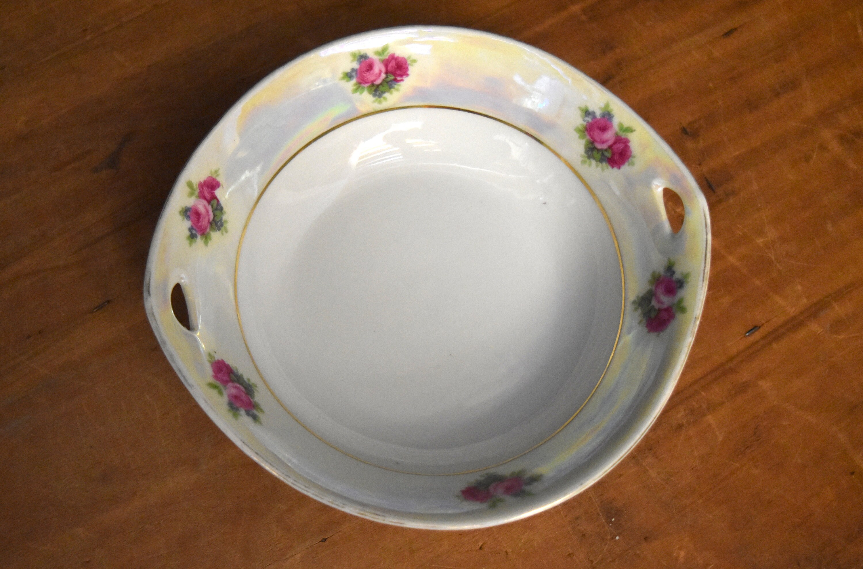 Bavarian Lusterware Rose Bowl Vintage Lusterware Bowl Bavarian ...