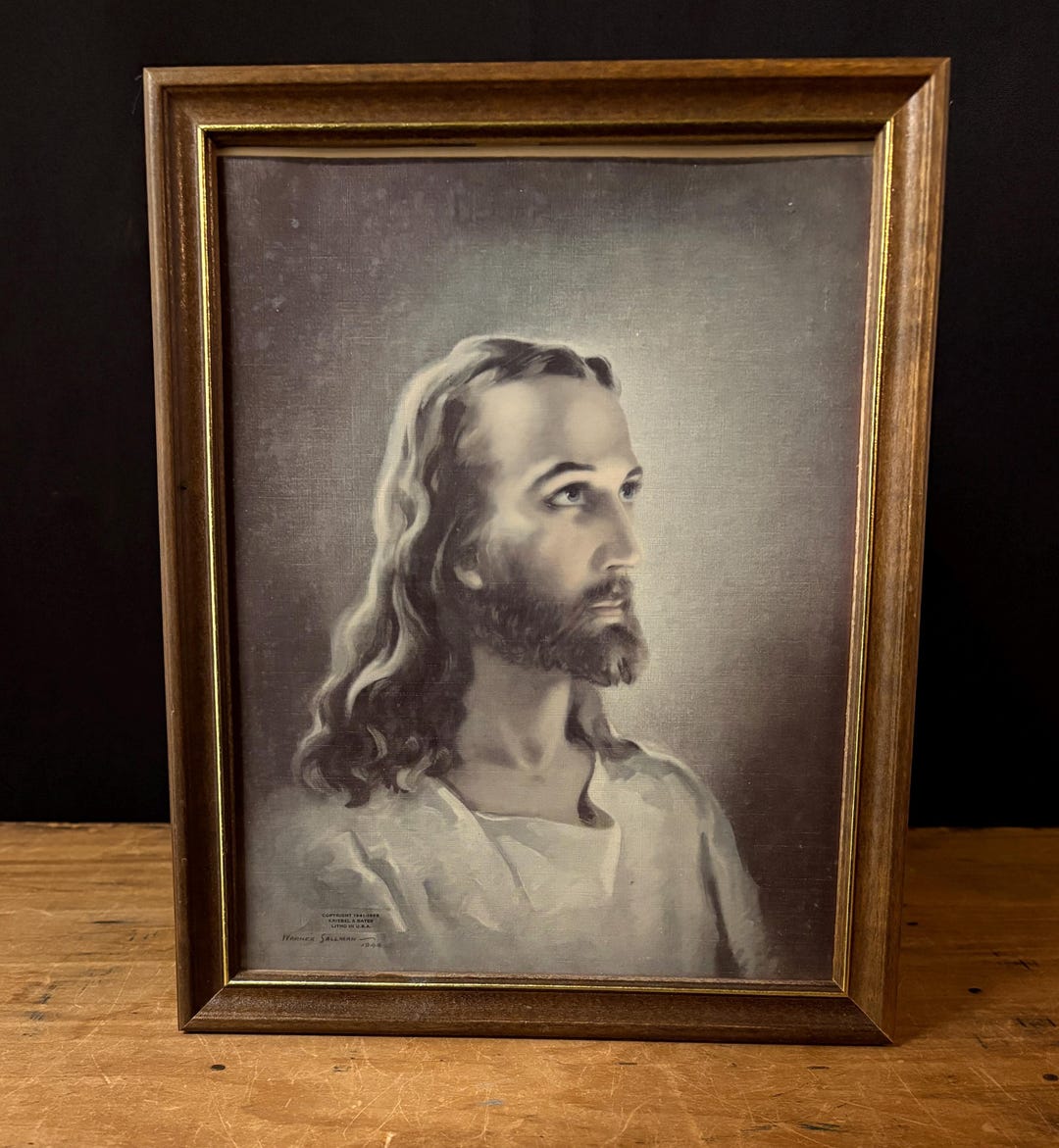 Vintage Jesus Print Warner Sallman 1941, Jesus Print Lithograph ...