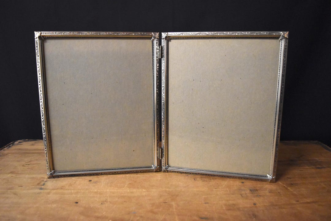 Metal 8X10 Silver Tone Double Frame, Vintage 8X10 Frame, Double Frame ...