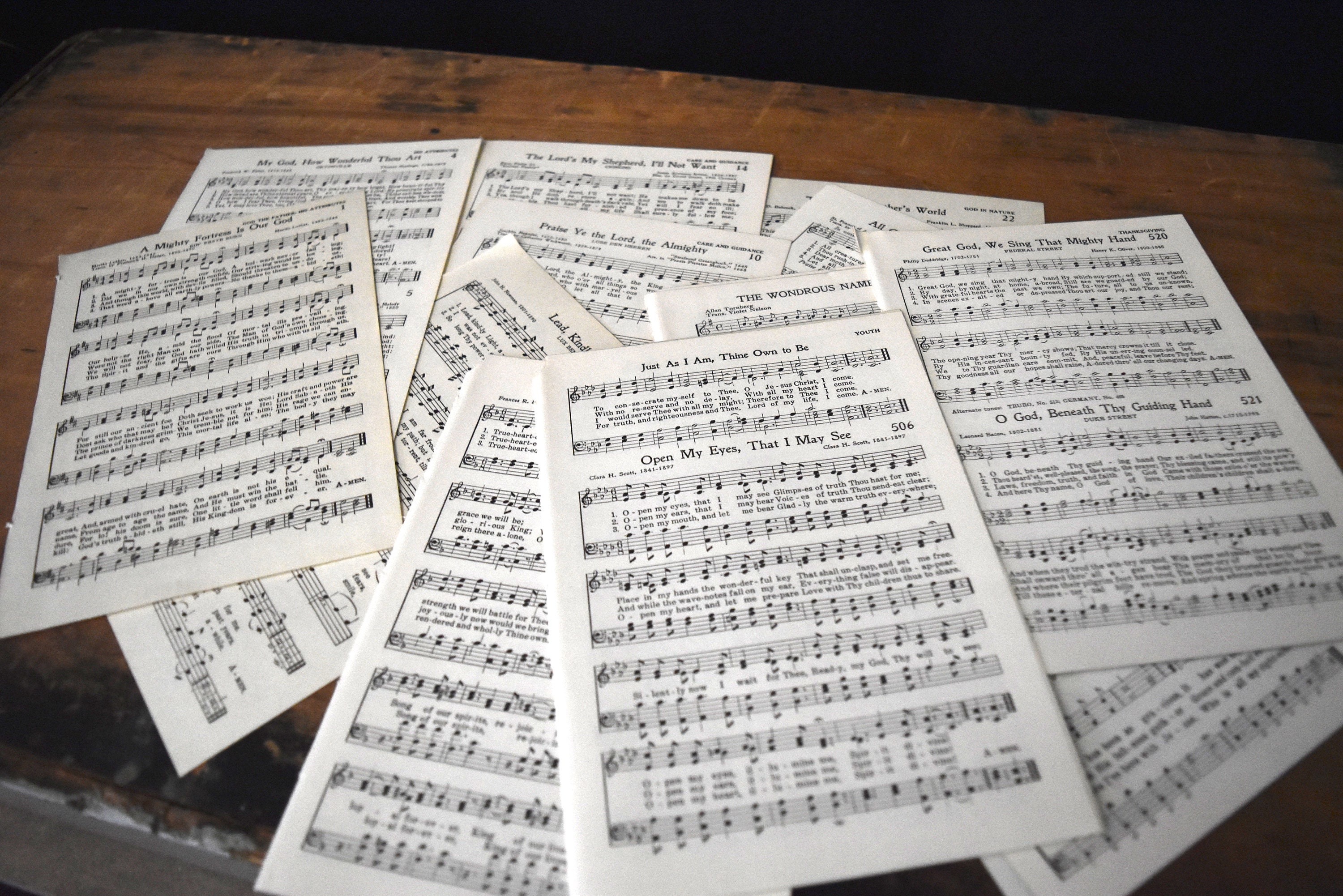 Vintage Hymnal Pages Bundle of Old Hymnal Pages Home Decor Paper Crafts ...