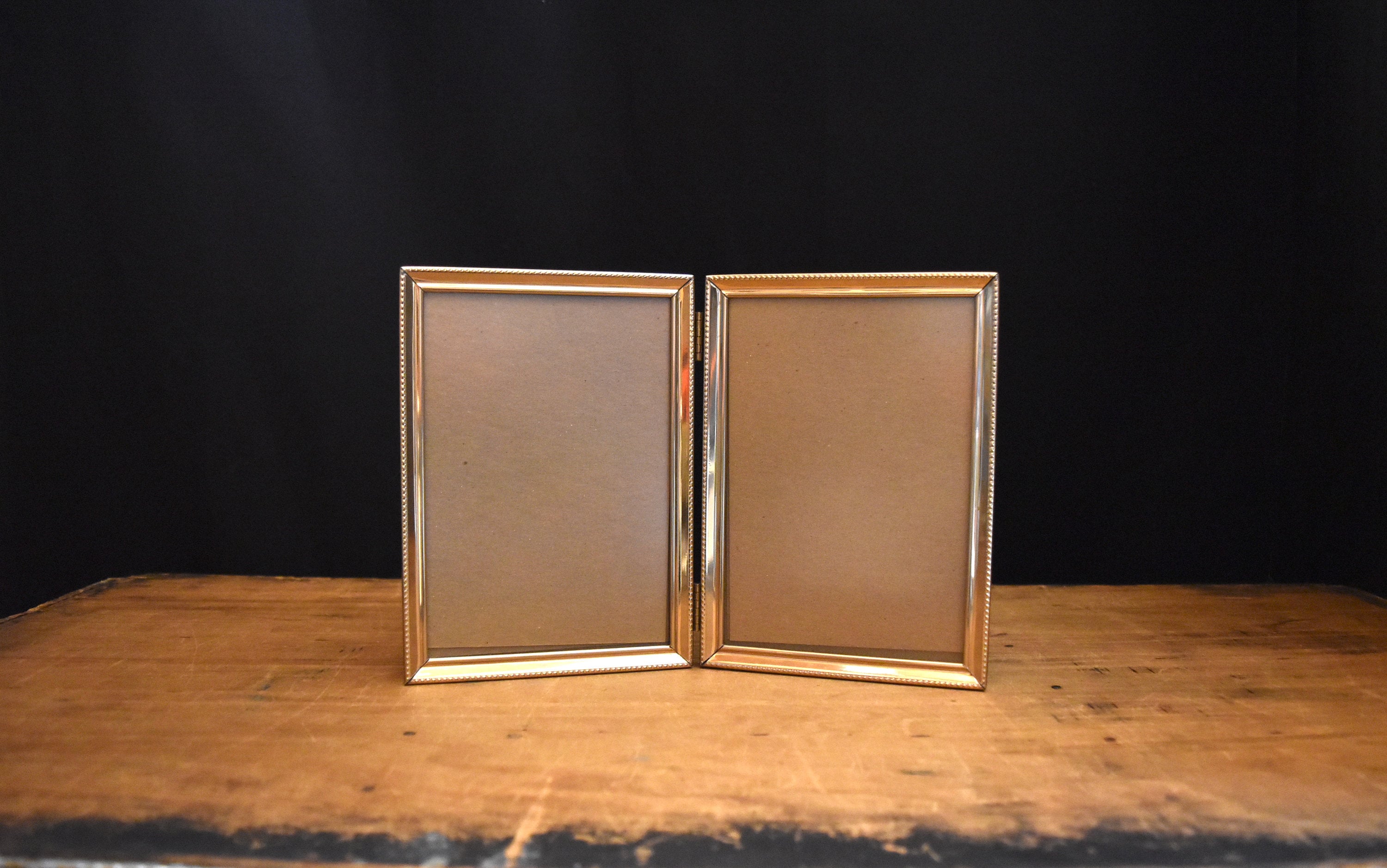Double 5X7 Gold Metal Picture Frame Vintage 5X7 Picture Frames Vintage ...