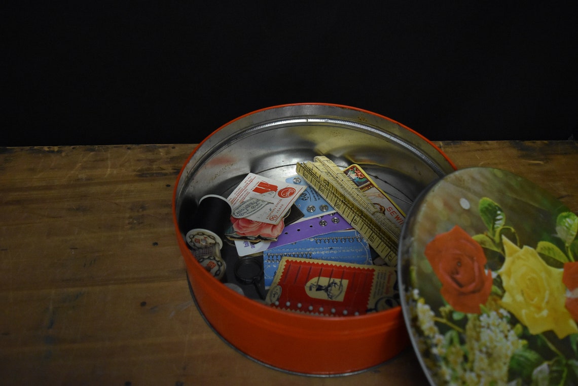 Vintage Sewing Tin Vintage Sewing Kit Vintage Sewing | Etsy