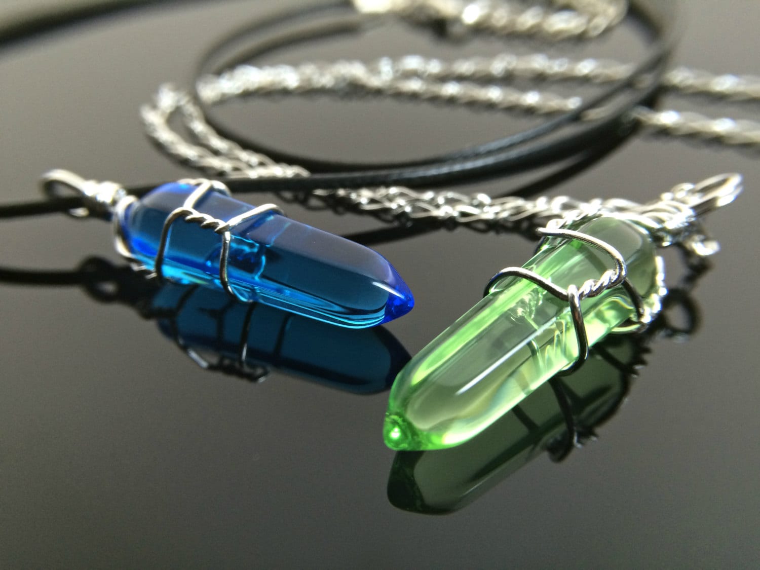 Crystal Necklaces Elemental Jewelry Fire Water Air Earth - Etsy