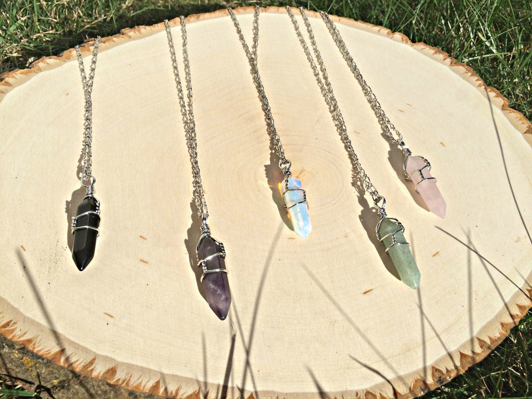 Crystal Pendants Crystal Necklaces Heal Crystal Point Healing - Etsy