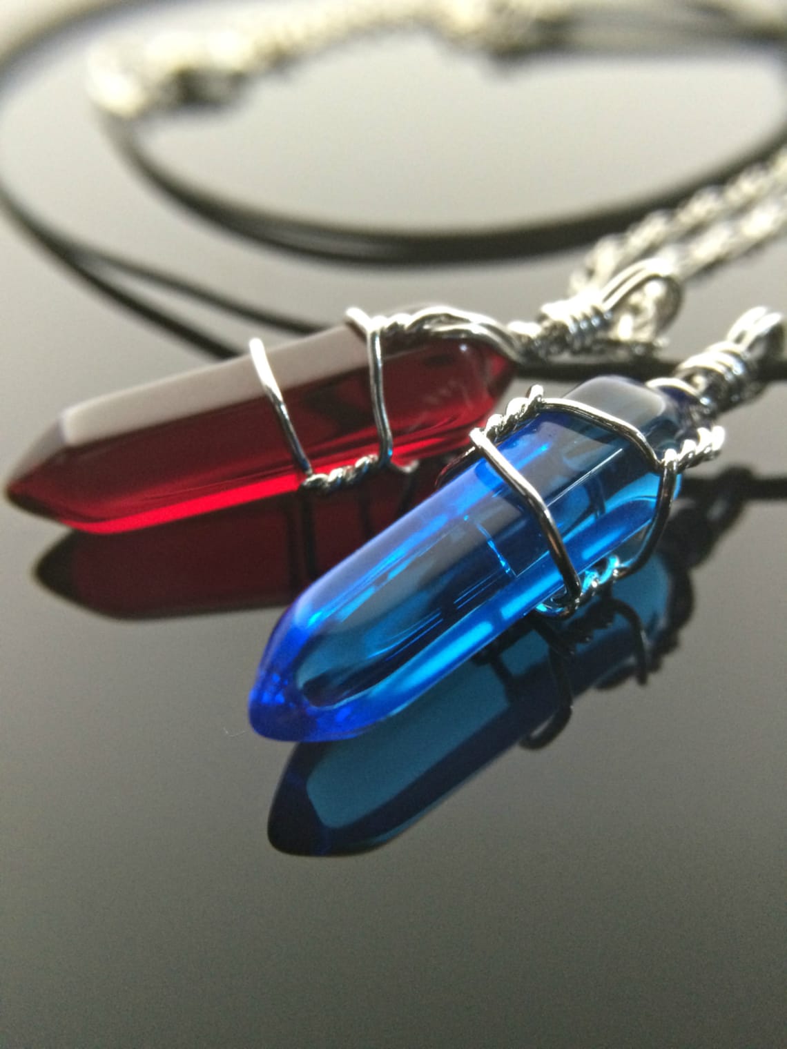 Crystal Necklaces Elemental Jewelry Fire Water Air Earth - Etsy