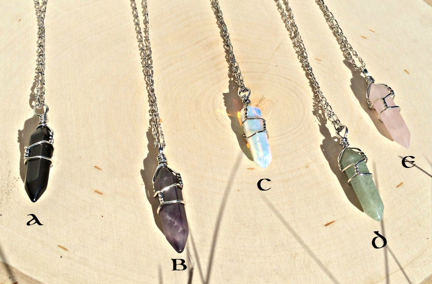 Crystal Pendants Crystal Necklaces Heal Crystal Point Healing | Etsy