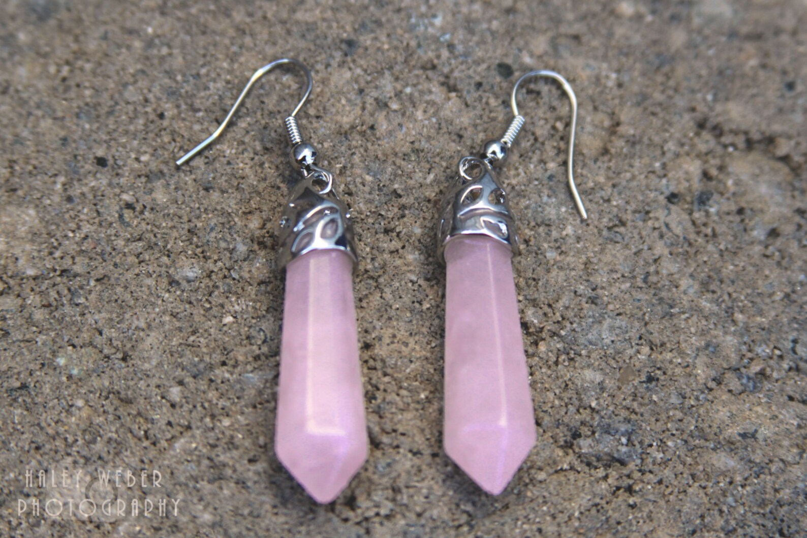 Rose Quartz Jewelry Set Crystal Necklace Rose Quartz - Etsy