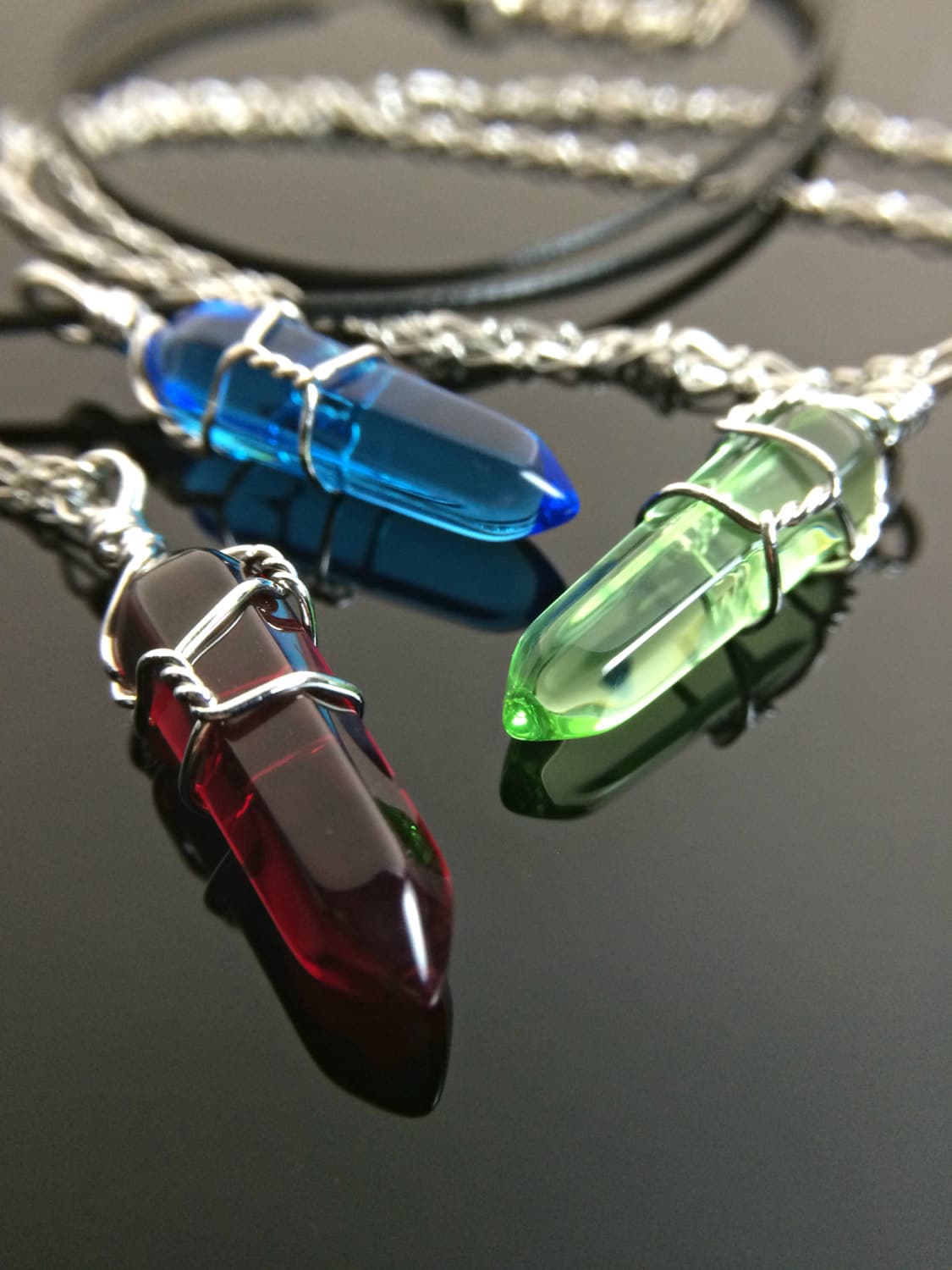 Crystal Necklaces Elemental Jewelry Fire Water Air Earth - Etsy