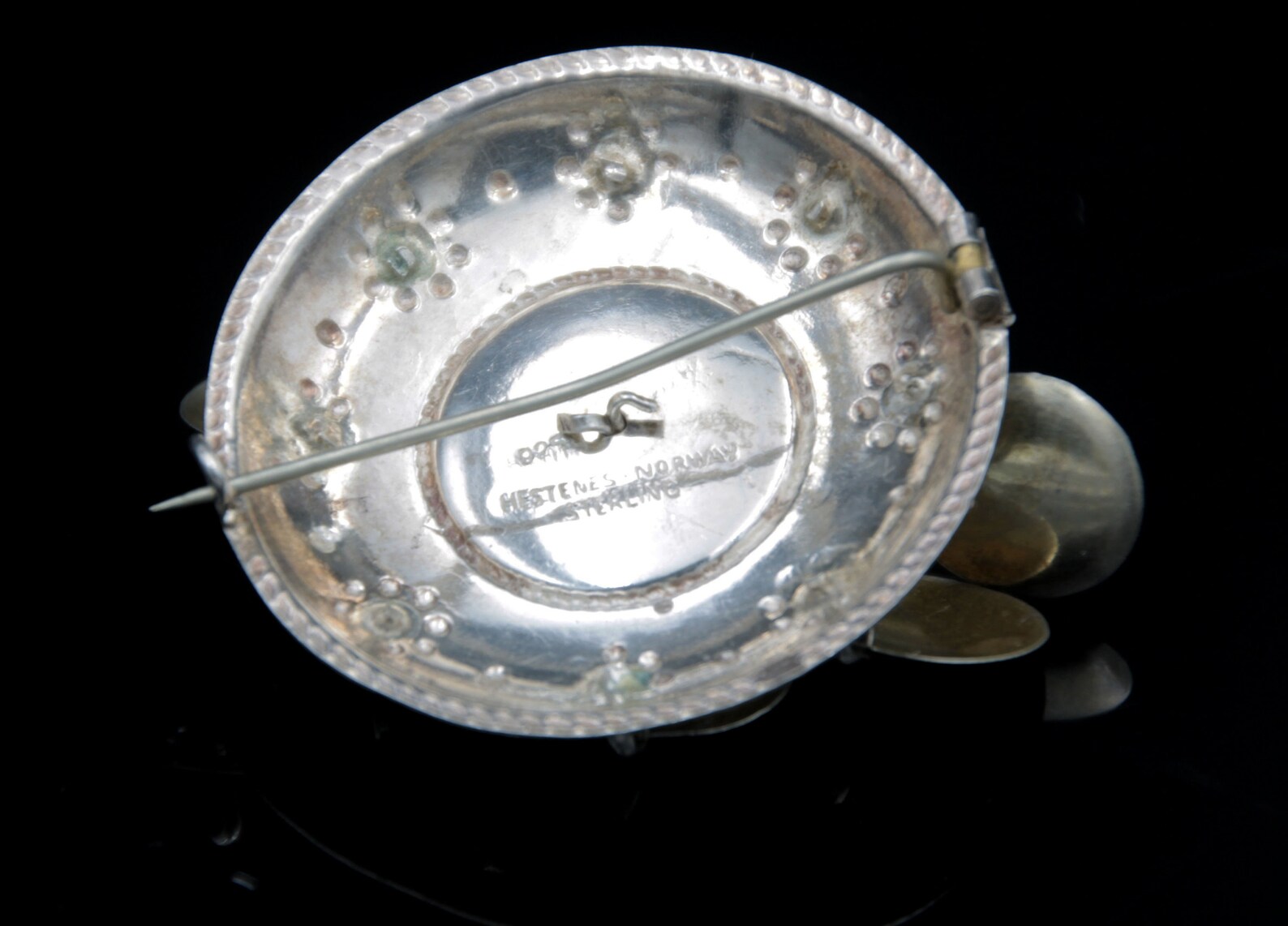 Kristian Hestenes Vintage Costume Jewelry Silver Solje Pin Brooch ...