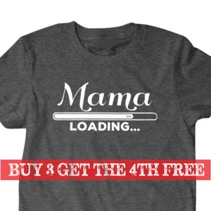 Mama Loading T-shirt, New Mom Gift, Pregnancy Shirt, Funny Maternity ...