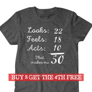 50th Birthday, Turning 50 Shirt, Birthday Gift, Funny Birthday Shirt ...