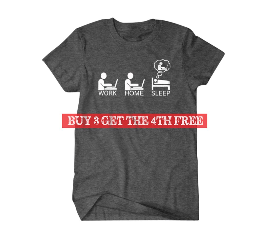 Computer Nerd T-shirt, Funny Geek Shirt, Work Home Sleep T Shirt, Funny ...