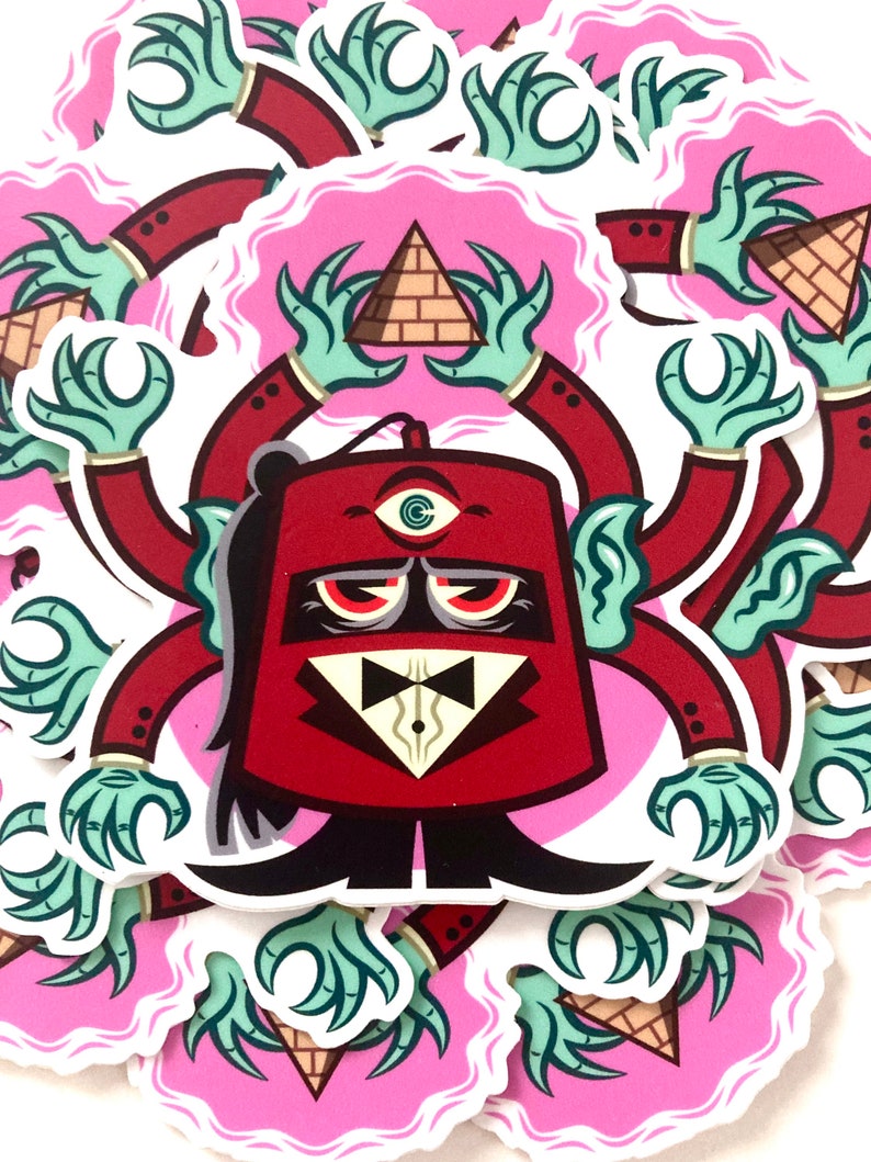 Secret Sam Shriner Monster Vinyl Sticker! Retro Sticker Art! - Etsy