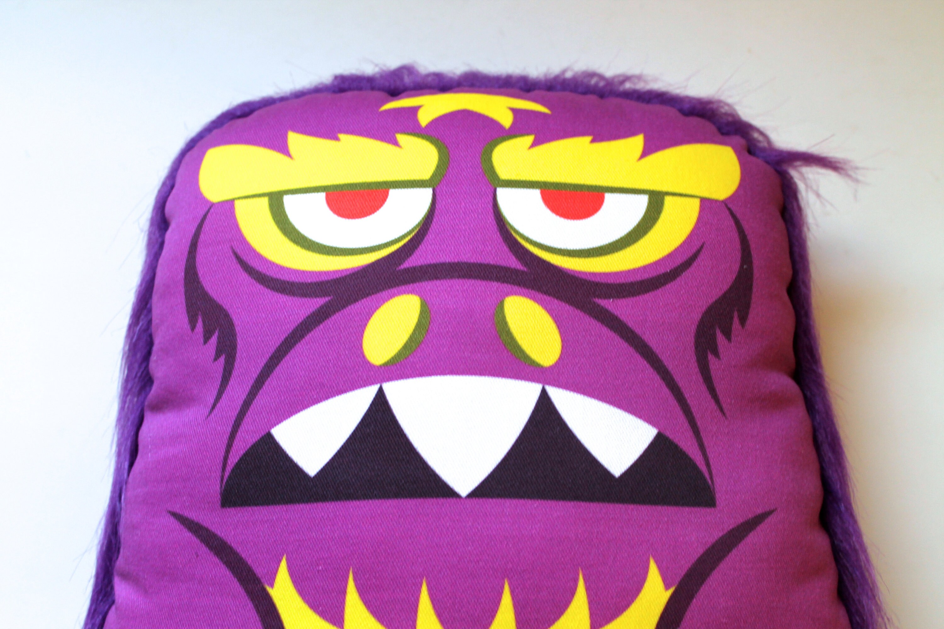 Pizza Fiend Handmade Purple Plush Pillow Doll Retro Cartoon - Etsy