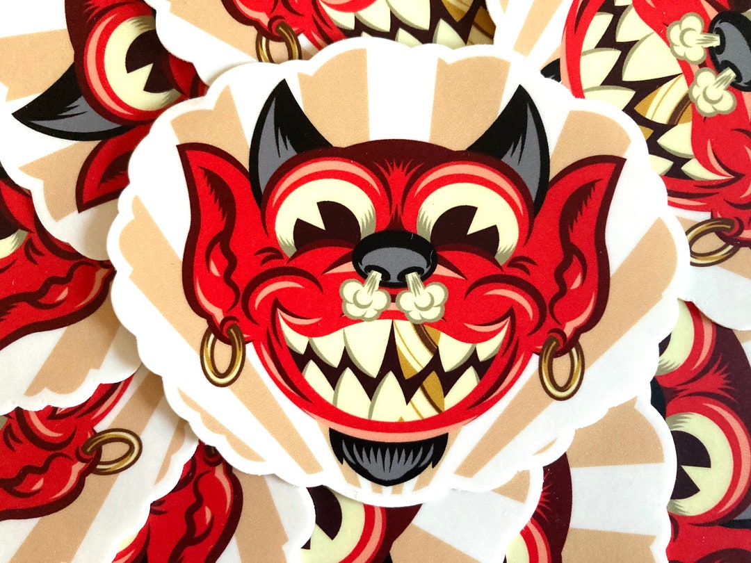 Impo Old Timey Demon - Vinyl Sticker - Retro Horror Art! - Etsy