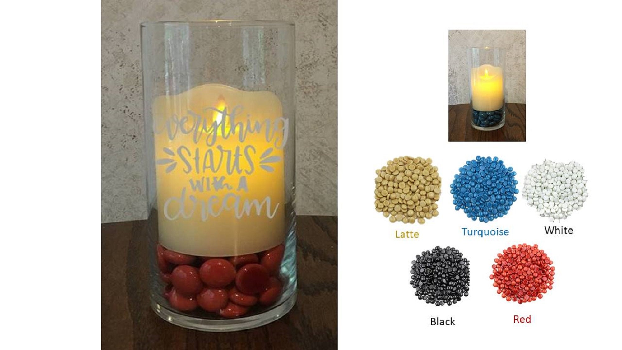 Inspirational Flameless Flickering Cylinder Candle | Etsy