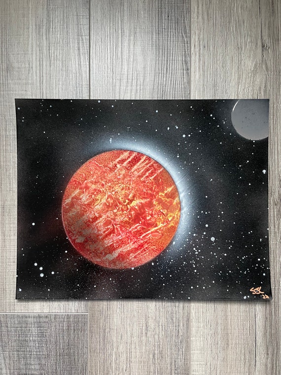 Spray Paint Art Moon