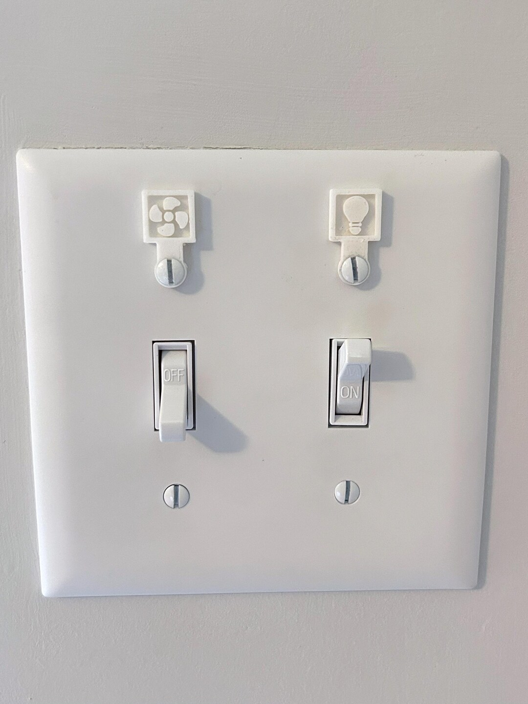 Light Switch Label Identifier Screw Mount Airbnb Rental Property White ...