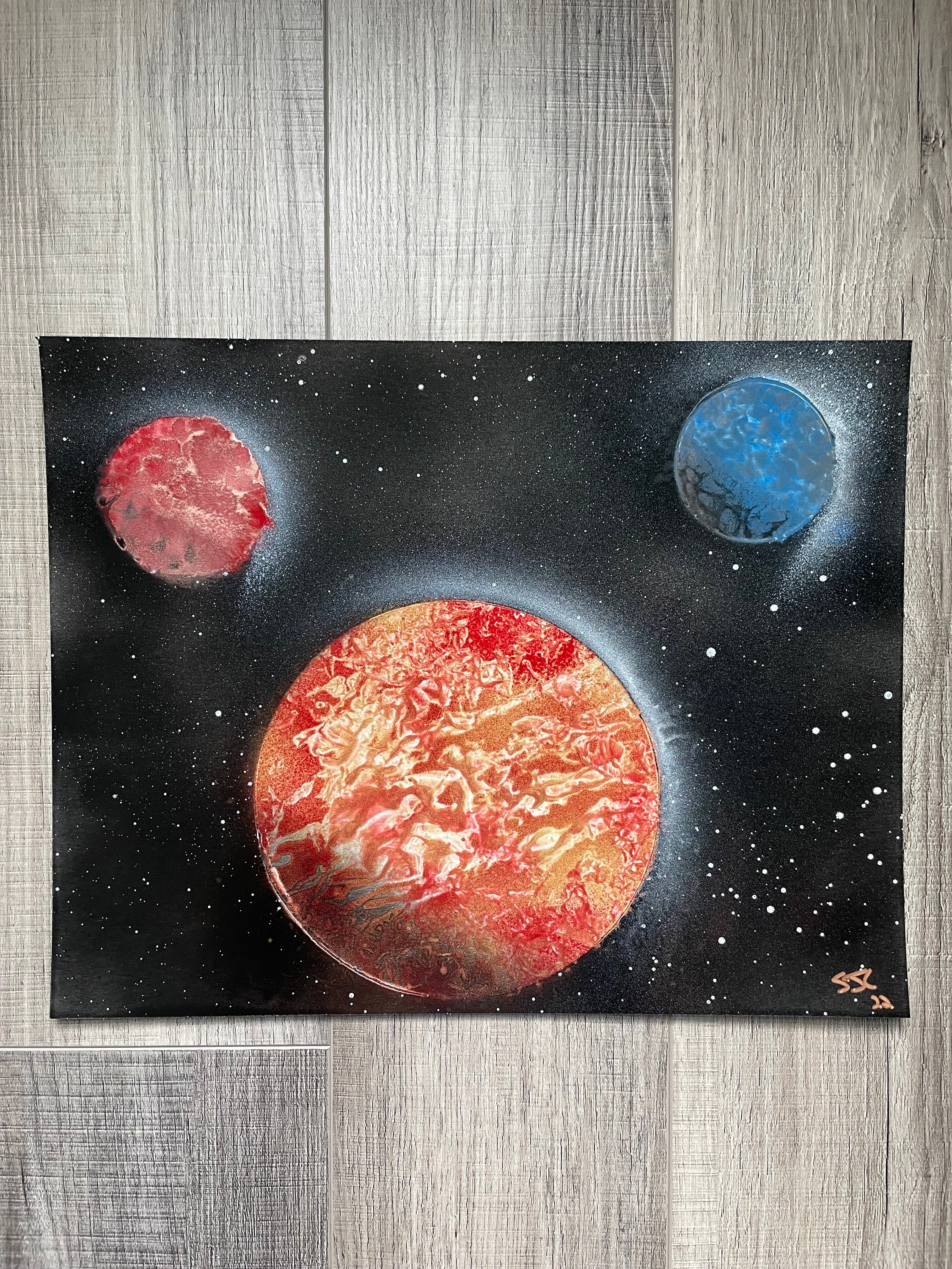 Spray Paint Solar System Space