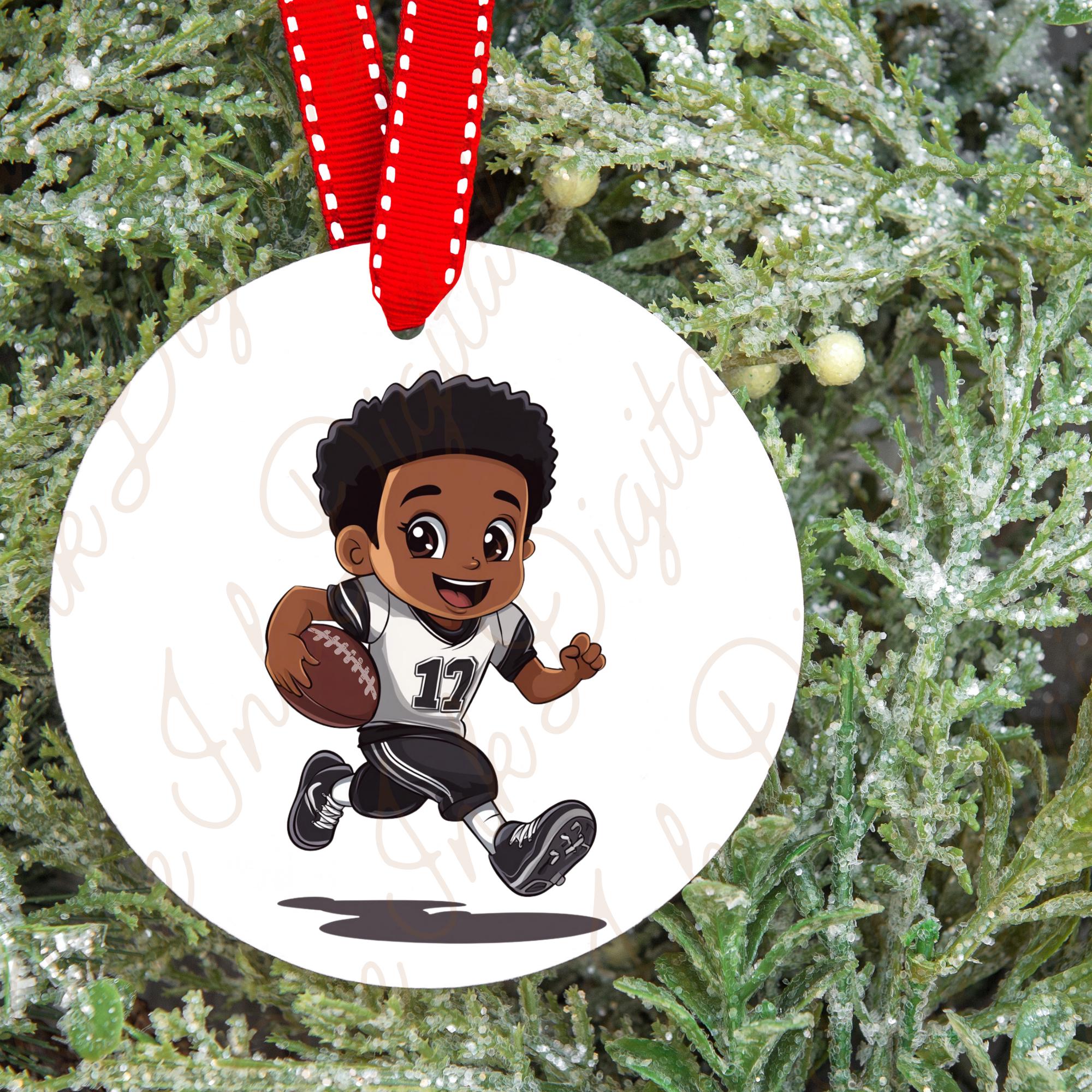 Football Player PNG Clipart Cute African American Boy Football Cartoon ...