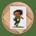 Football Player Clipart | Cute African American Boy With Dreadlocks ...