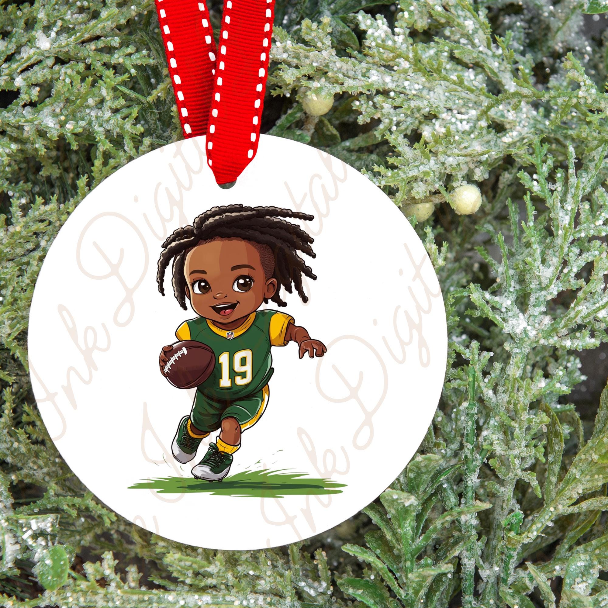 Football Player Clipart | Cute African American Boy With Dreadlocks ...