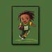 Football Player Clipart | Cute African American Boy With Dreadlocks ...