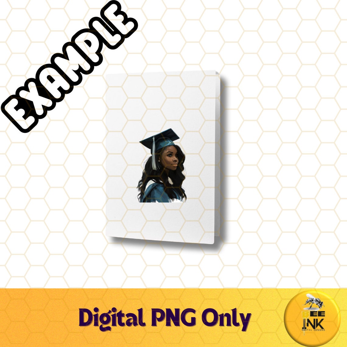Watercolor Black Woman's Graduation PNG | Black Woman Graduate PNG ...