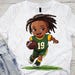 Football Player Clipart | Cute African American Boy With Dreadlocks ...