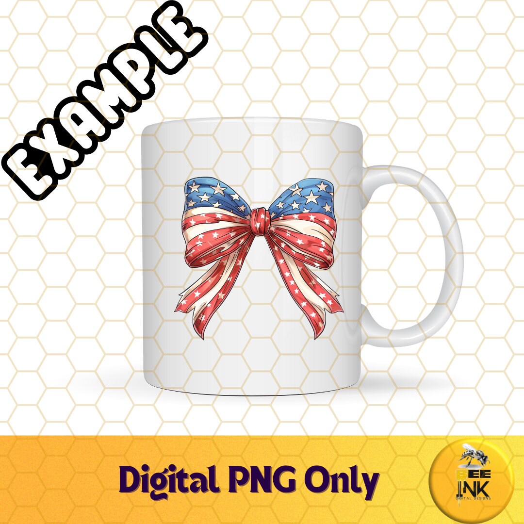Patriotic Coquette Bow | Patriotic Coquette Bows PNG | Patriotic Bow ...