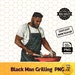 Black Man Cookout PNG African American Man Grilling Cartoon Stock Photo ...
