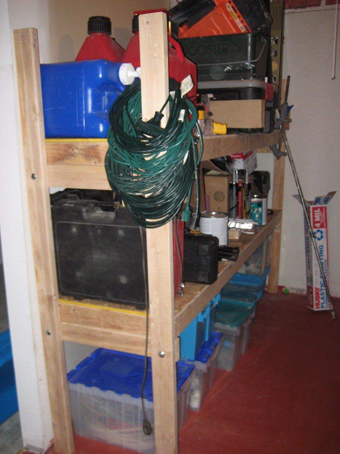 Knockdown Storage Shelving Plans, 2x4 Construction, 2' Deep, 6' High, 8 ...